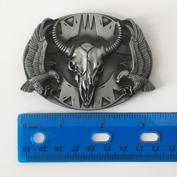 MyEpicDeals | Accessories | Bull Skull Belt Buckle Skeleton Skull With ...